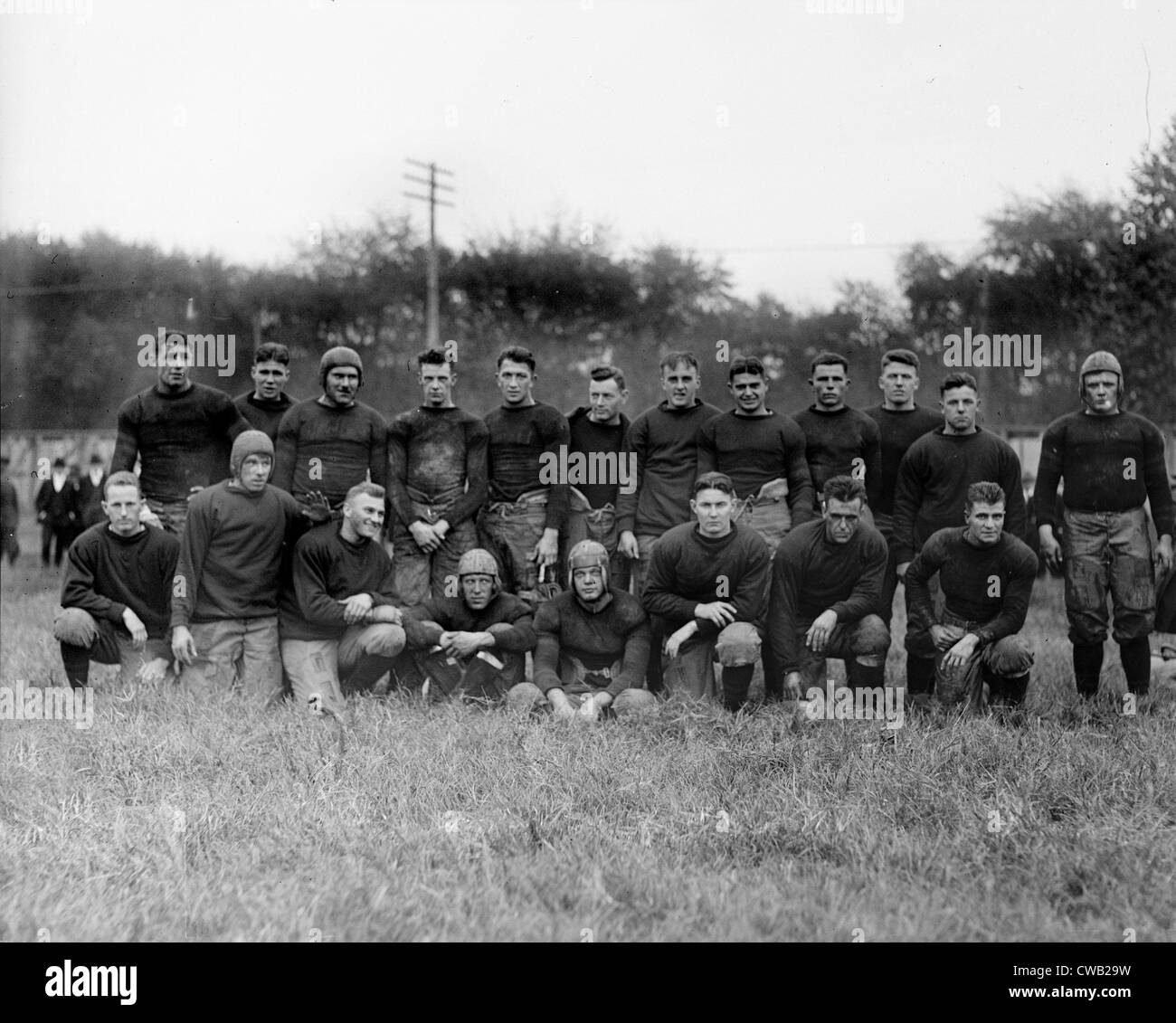Football, Massachusetts State football team, circa 1919 Stock Photo - Alamy