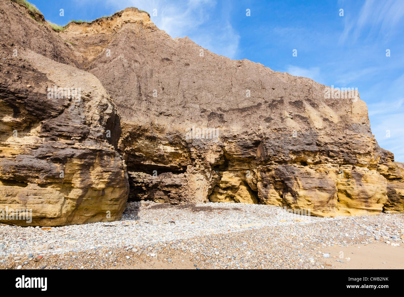 Cliffs and Caves at Seaham, County Durham Stock Photo - Alamy