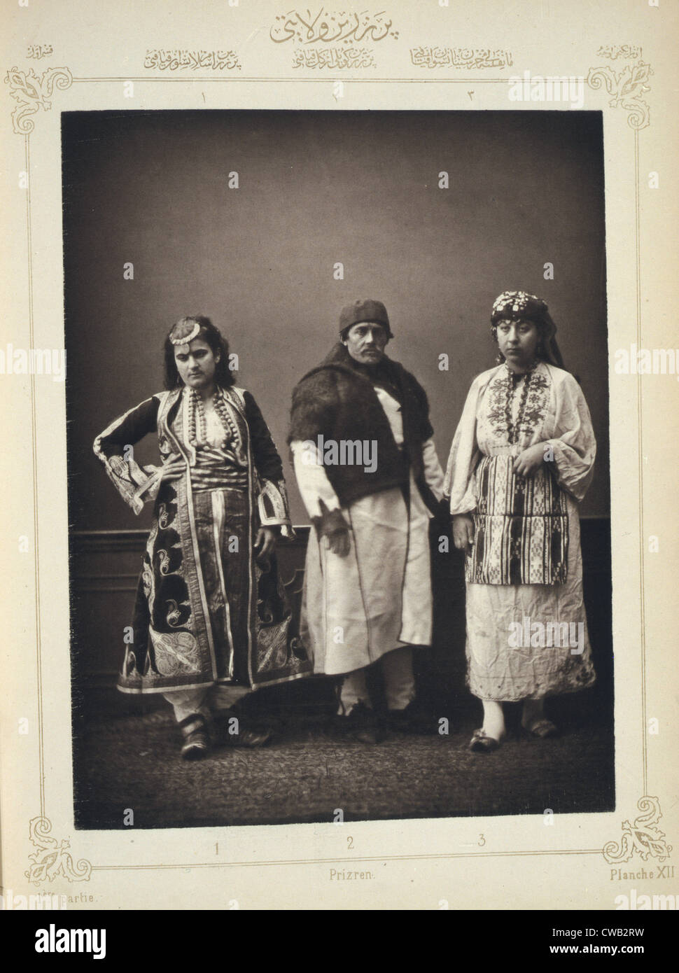 The Ottoman Empire, studio portrait of models wearing traditional ...