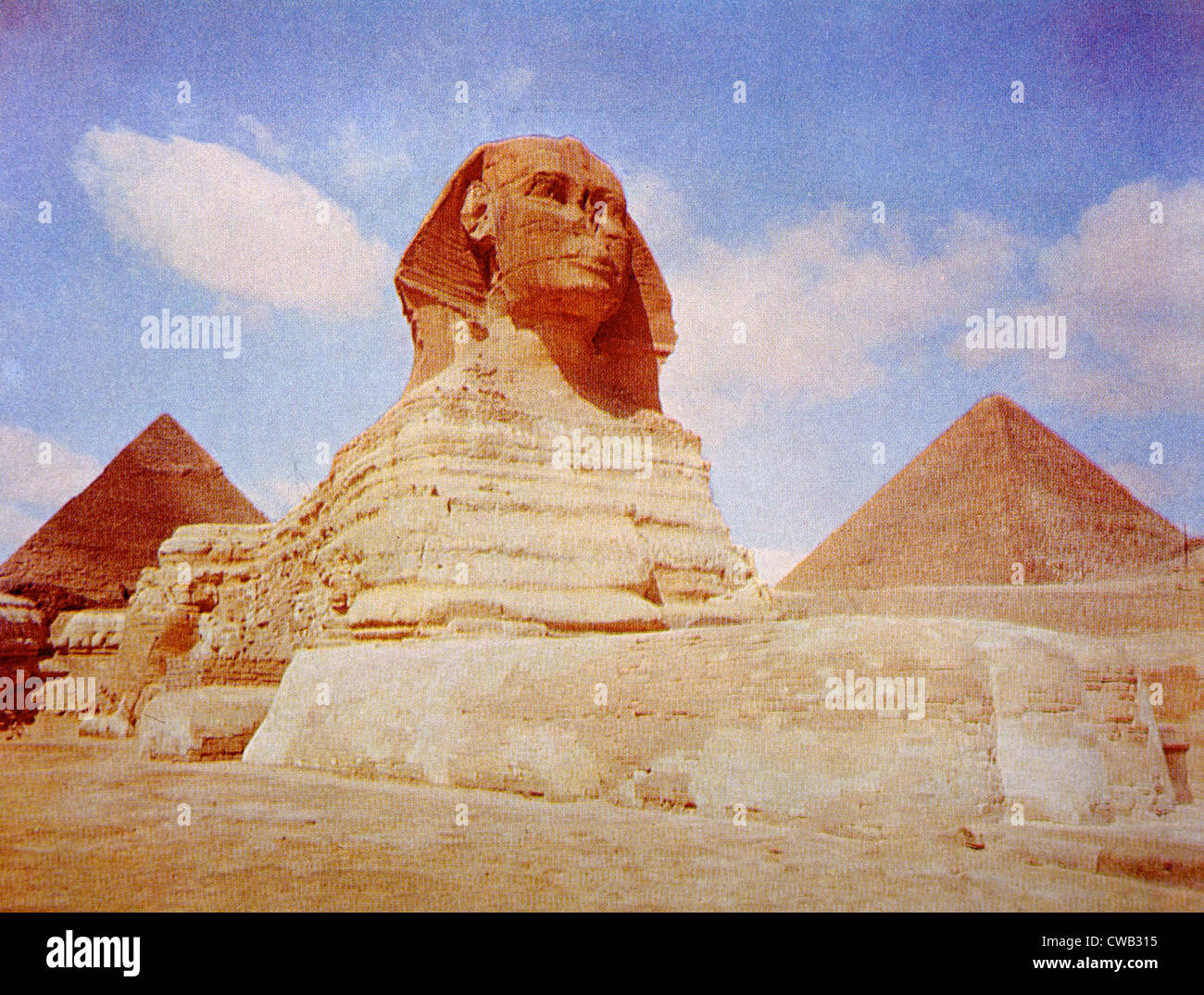 The Sphinx of King Khafre (aka Chephren), IV Dynasty, ca. 2500 B.C. in ...