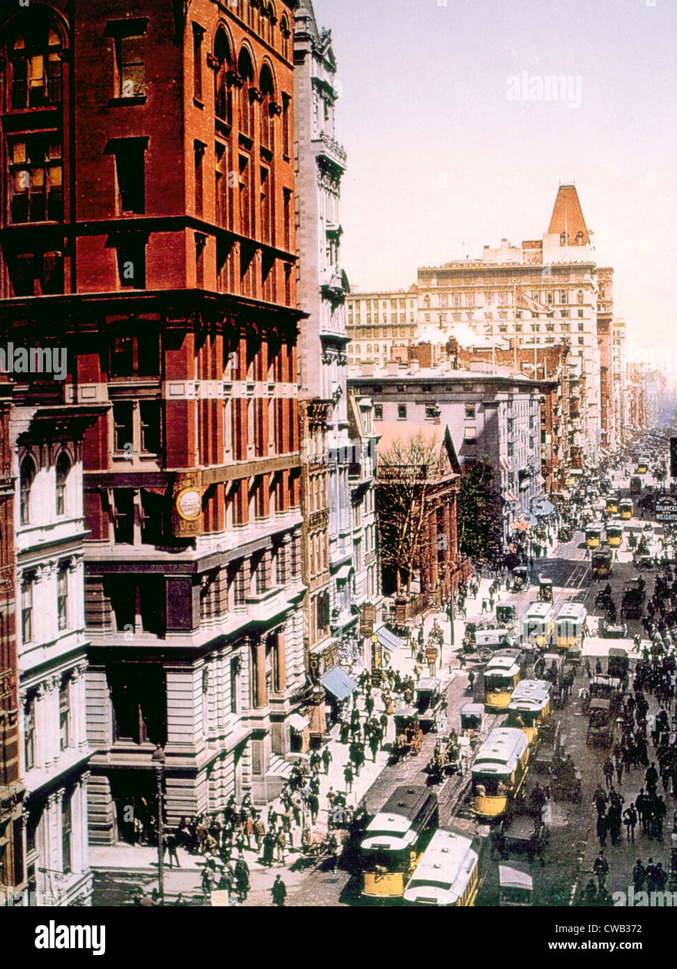 Broadway, Manhattan, New York city, photochrom by William Henry Jackson ...