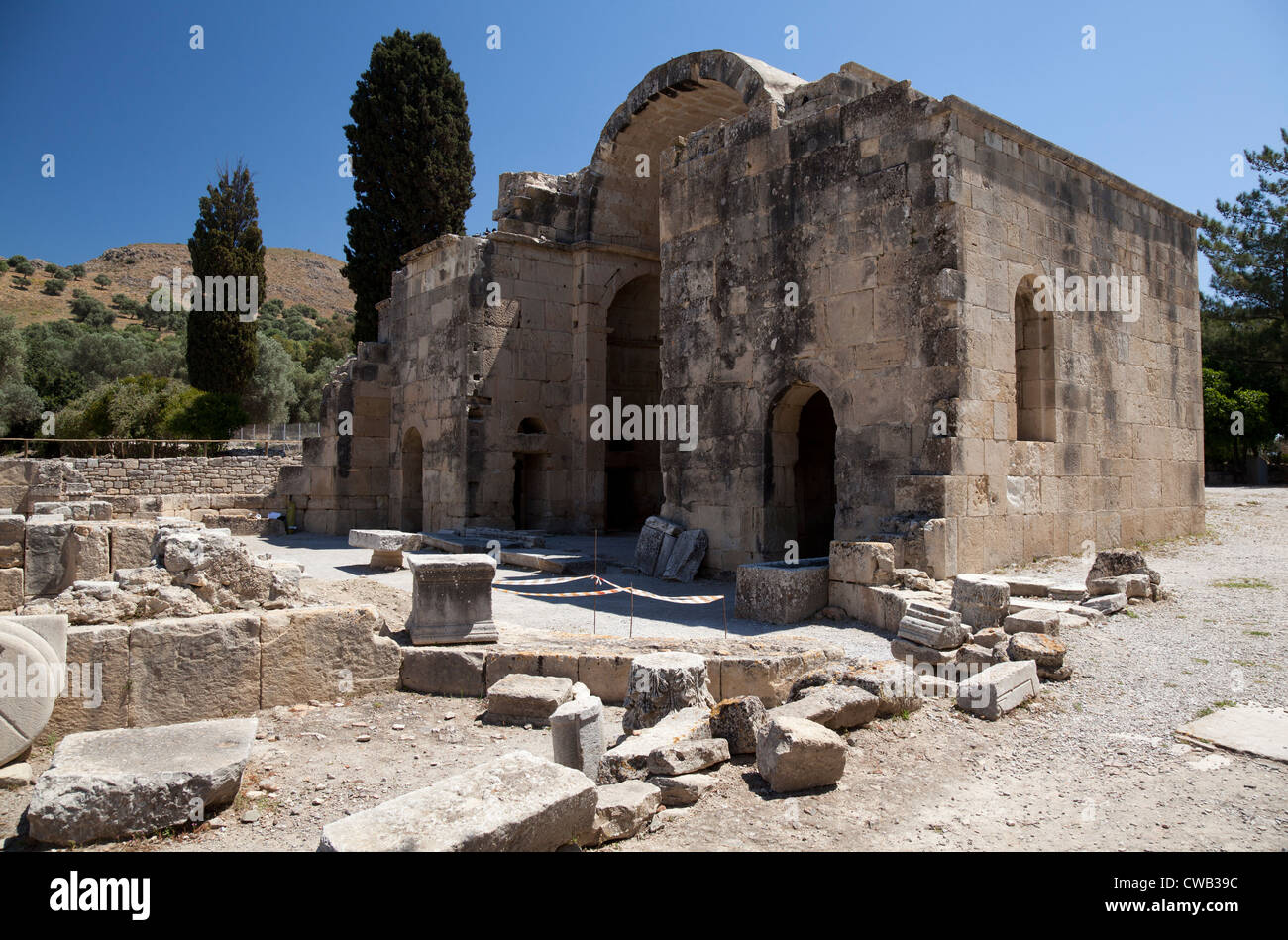The Church of St Titus at the archaeological site at Gortys, Crete ...