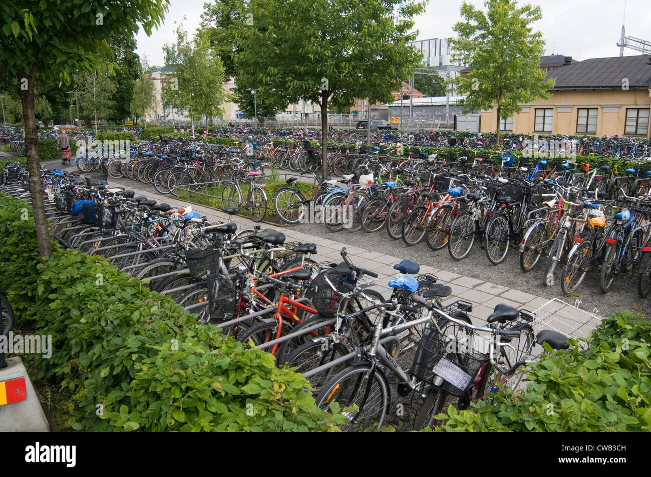 bikes parked at uppsalla station sweden swedish bikes cycles cycling in ...