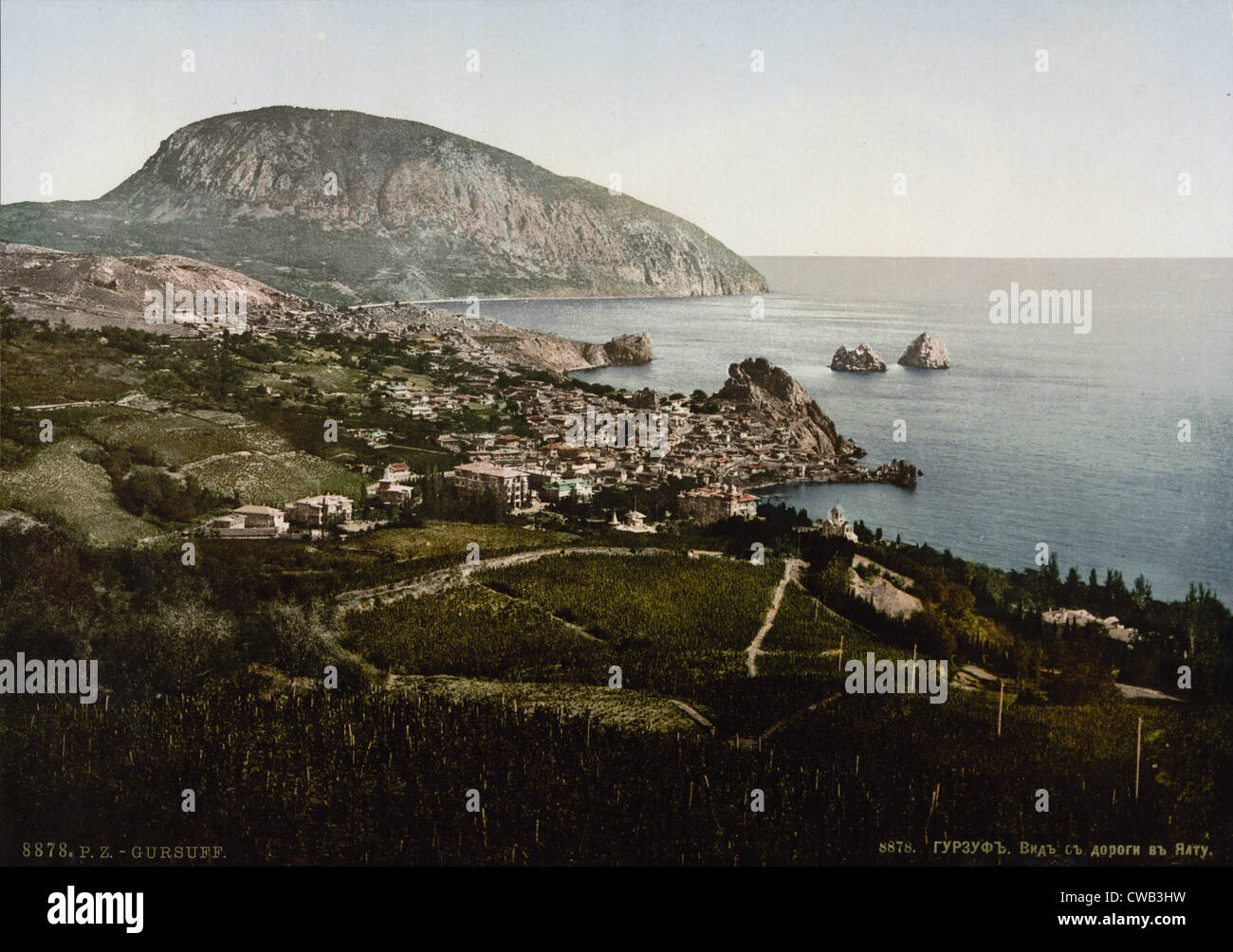 Ukraine (part of Russia at the time of the photograph). Gurzuf from the ...