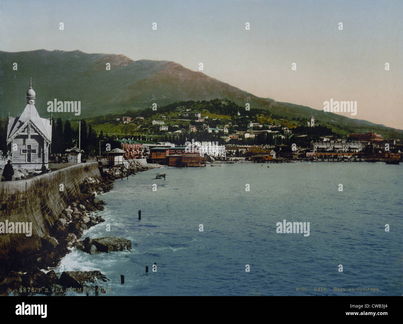 Ukraine (part of Russia at the time of the photograph). Gurzuf from the ...