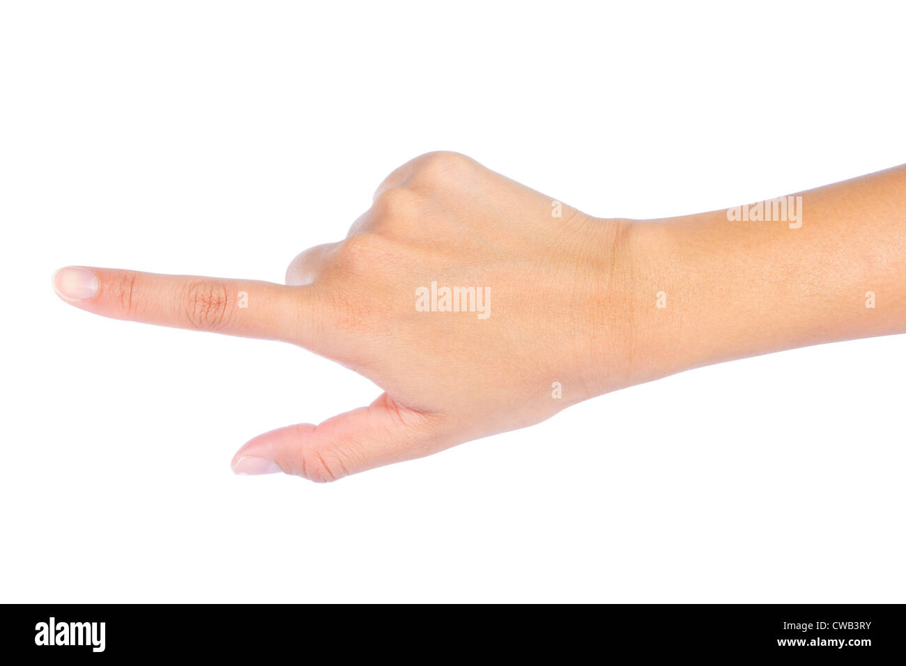 Woman hand touching screen mobile phone, tablet PC or other palm gadget ...