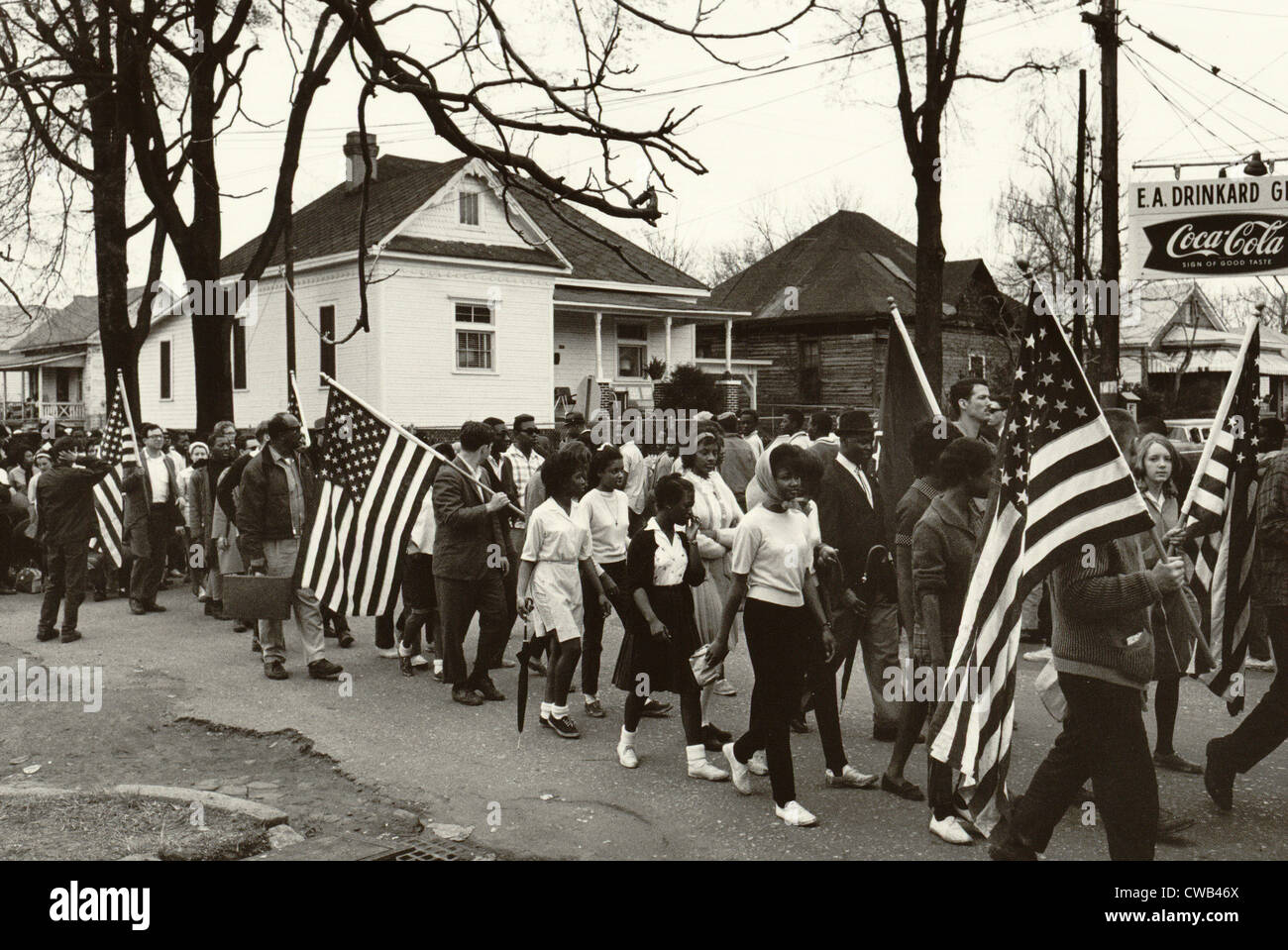 Civil Rights, the freedom march from Selma to Montgomery, Alabama in ...