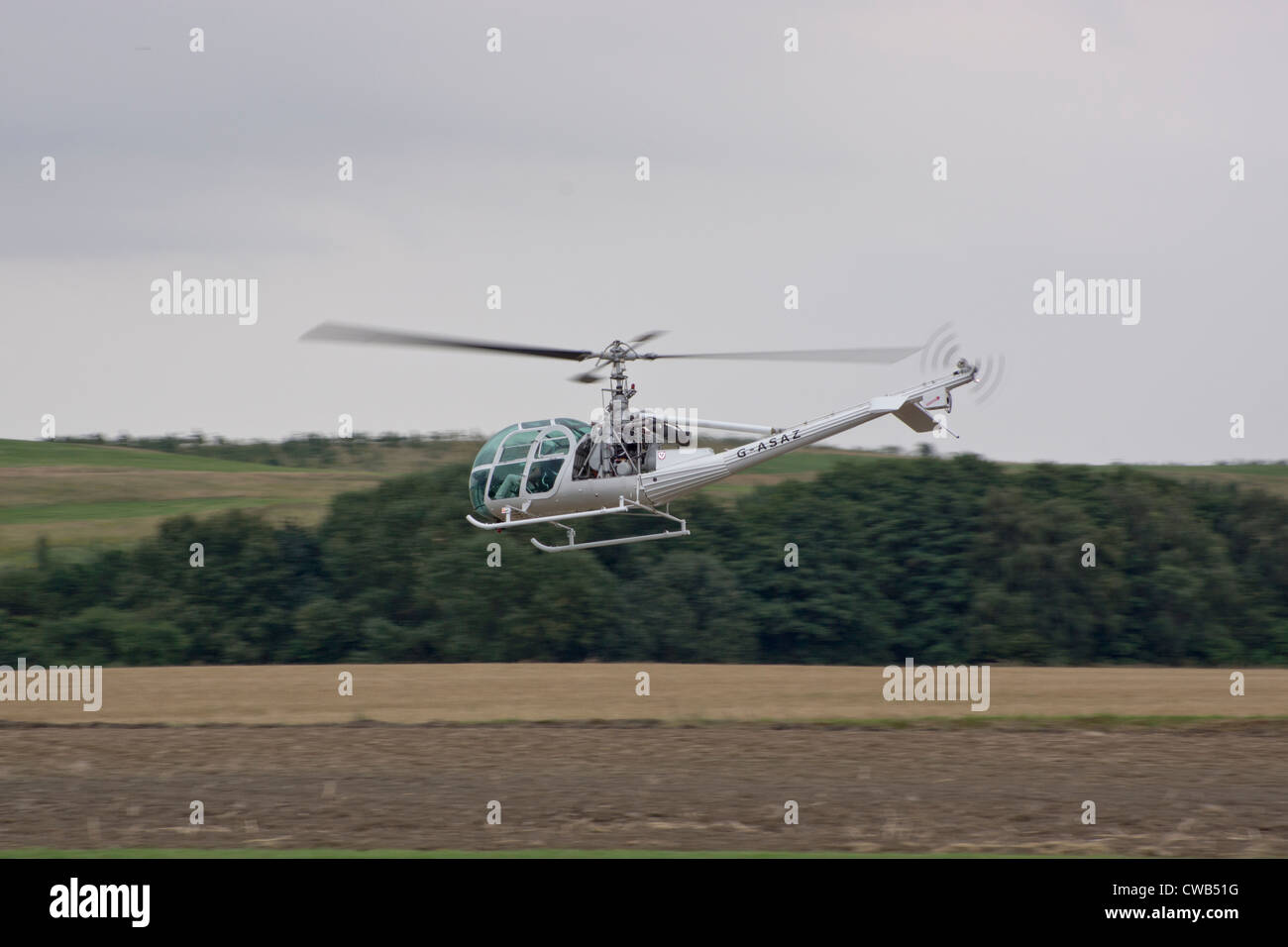 Hiller HT2 (UH-12E4) helicopter Stock Photo - Alamy