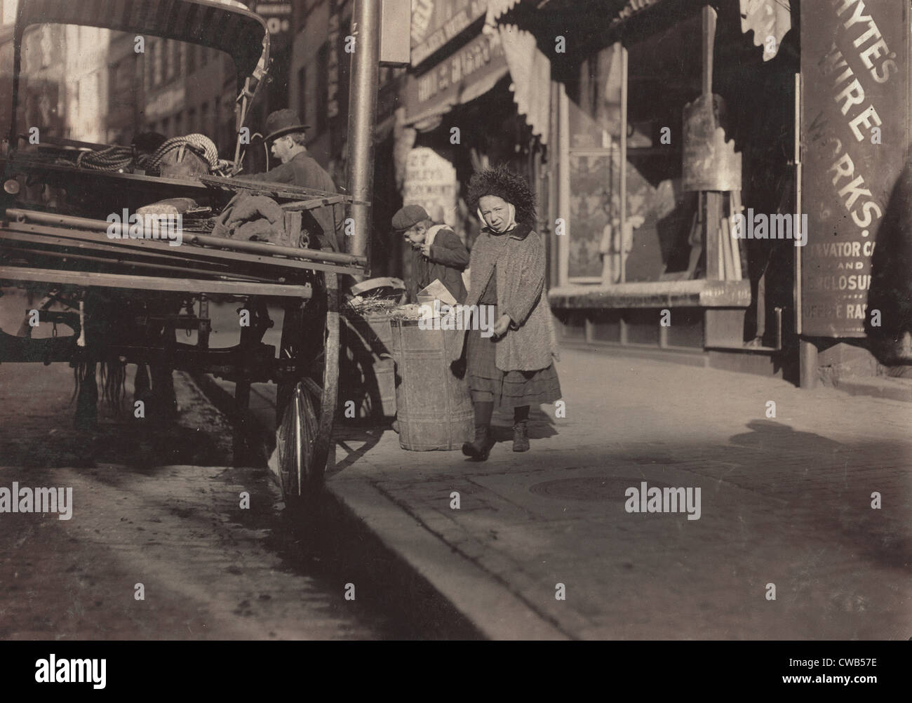 Child labor, among ash barrels, garbage cleaners, Boston, Massachusetts ...