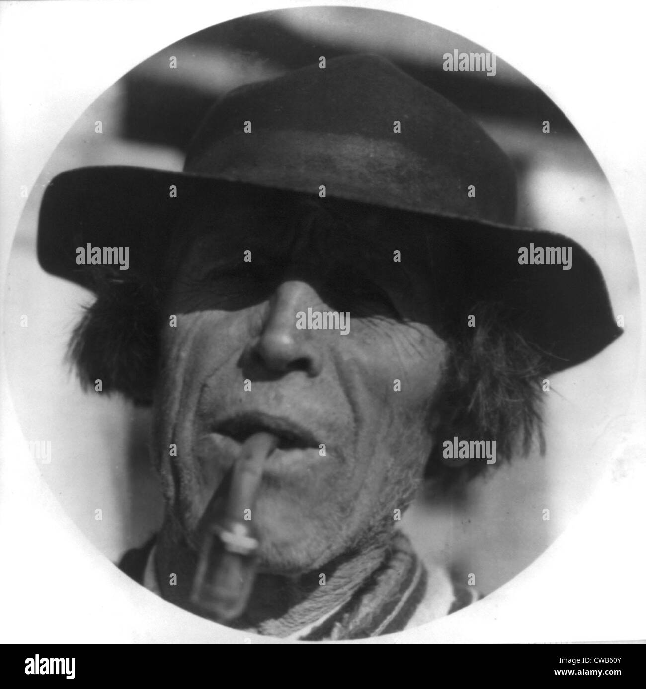 Tatra mountaineer smoking pipe, Poland, photograph, 1920 Stock Photo ...