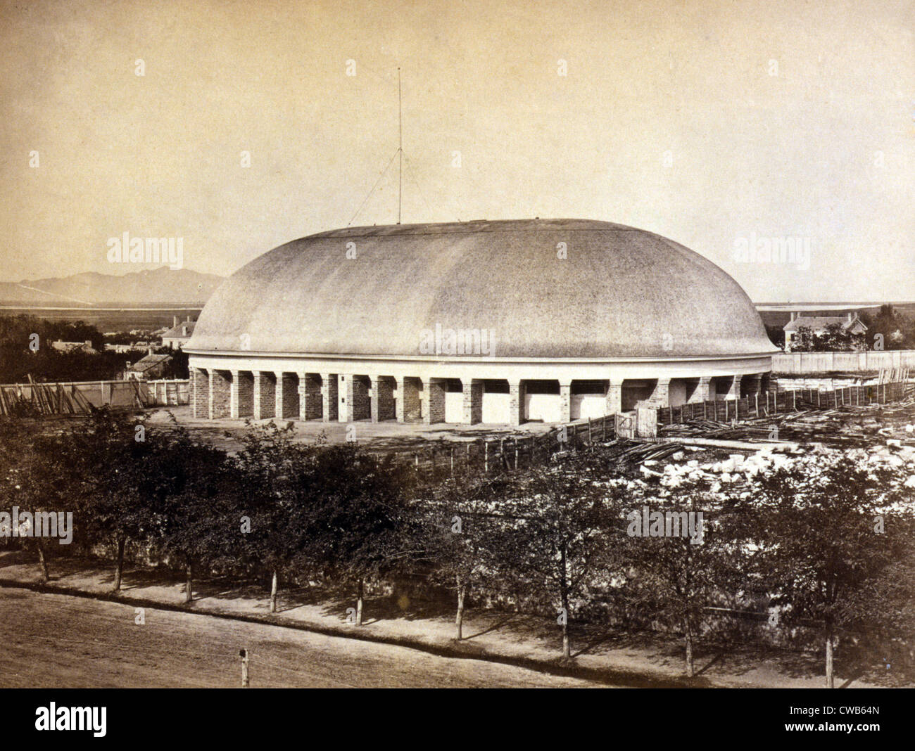 Great Mormon Tabernacle - Salt Lake City, Utah, 1868 Stock Photo - Alamy