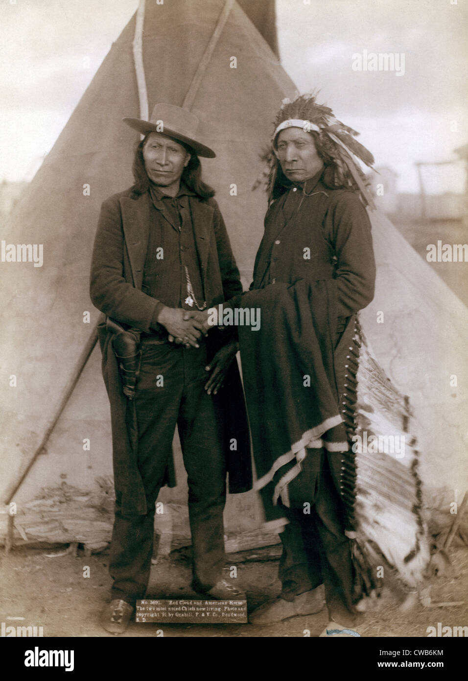 Three Cheyenne men, Standing Elk, No. 1; Running Hog, No. 2; Little ...