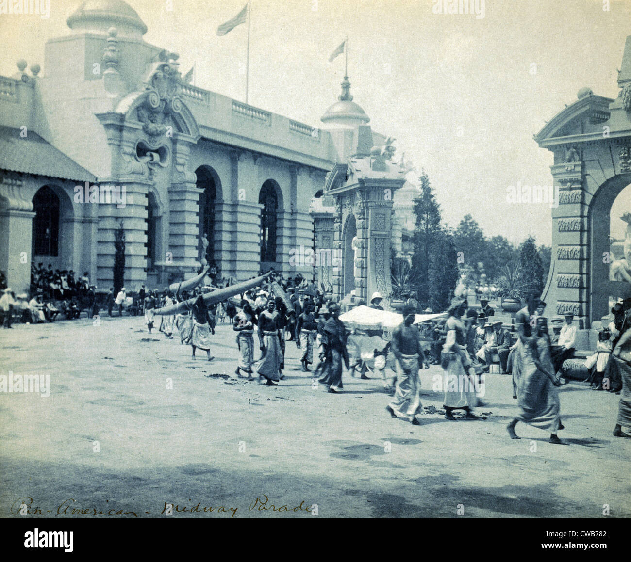 Pan-American Exposition. A parade of African participants, some ...