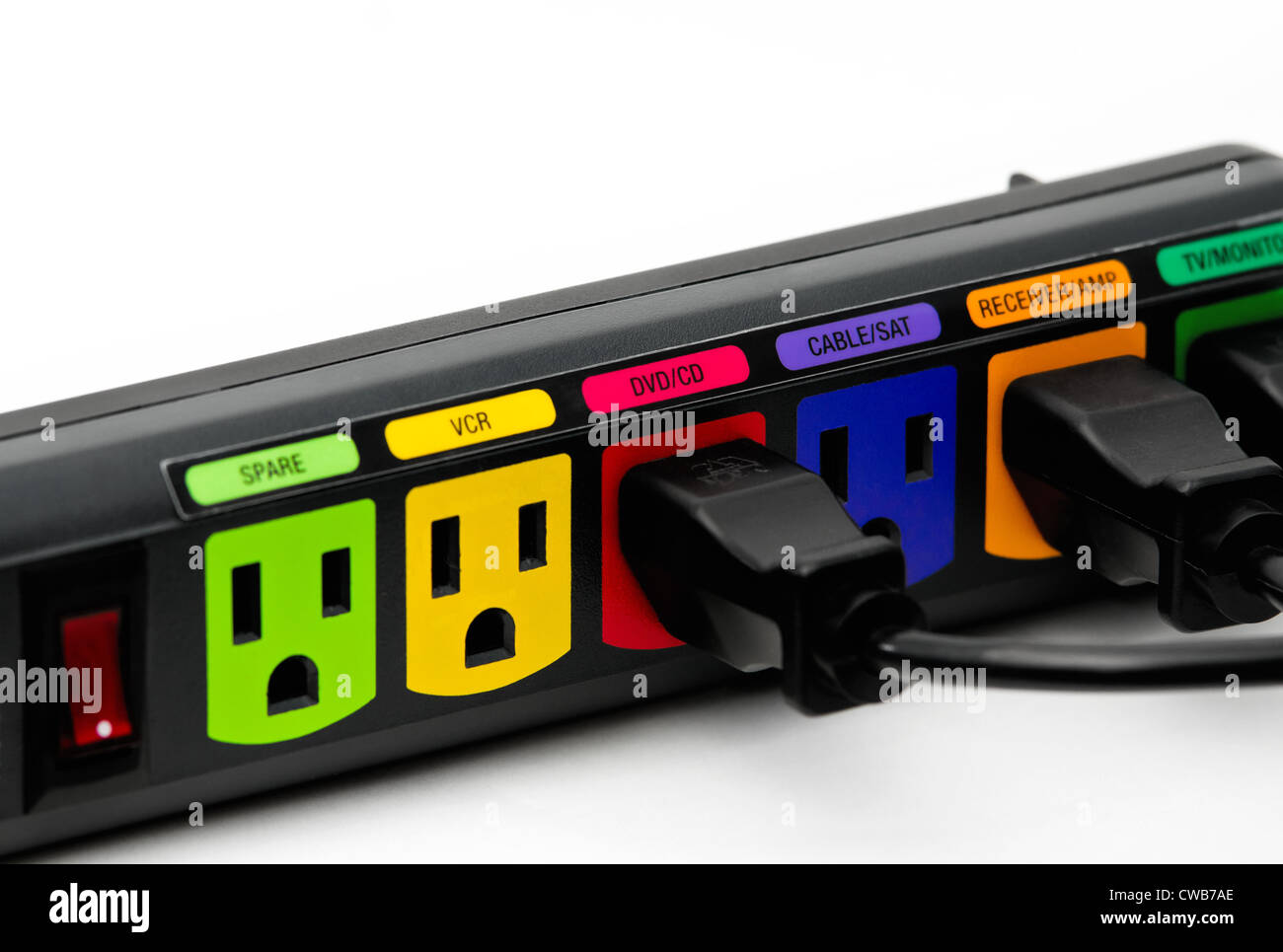 Colorful power outlet Stock Photo - Alamy