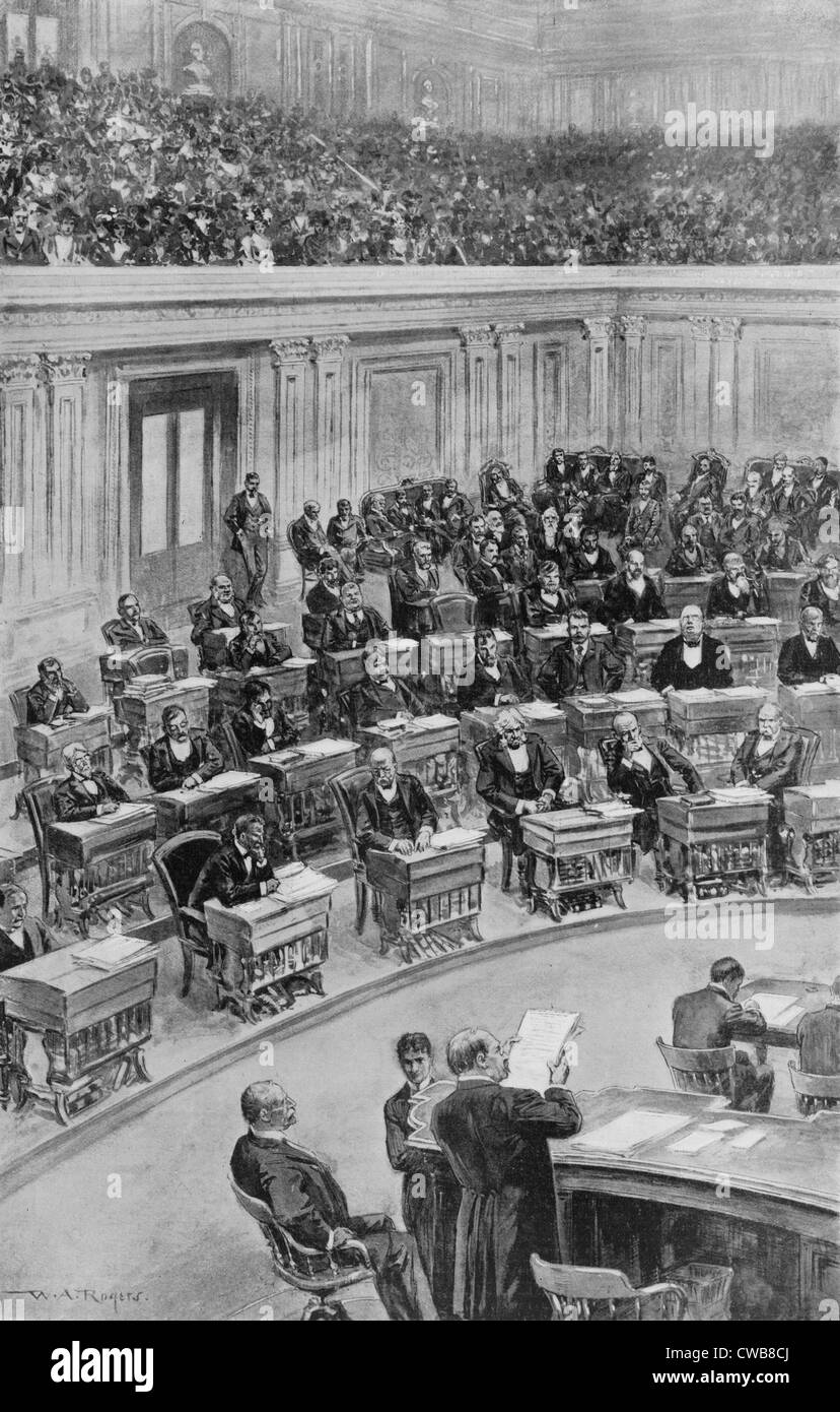 In the Senate, March 25, 1898--Reading the President's message on the ...