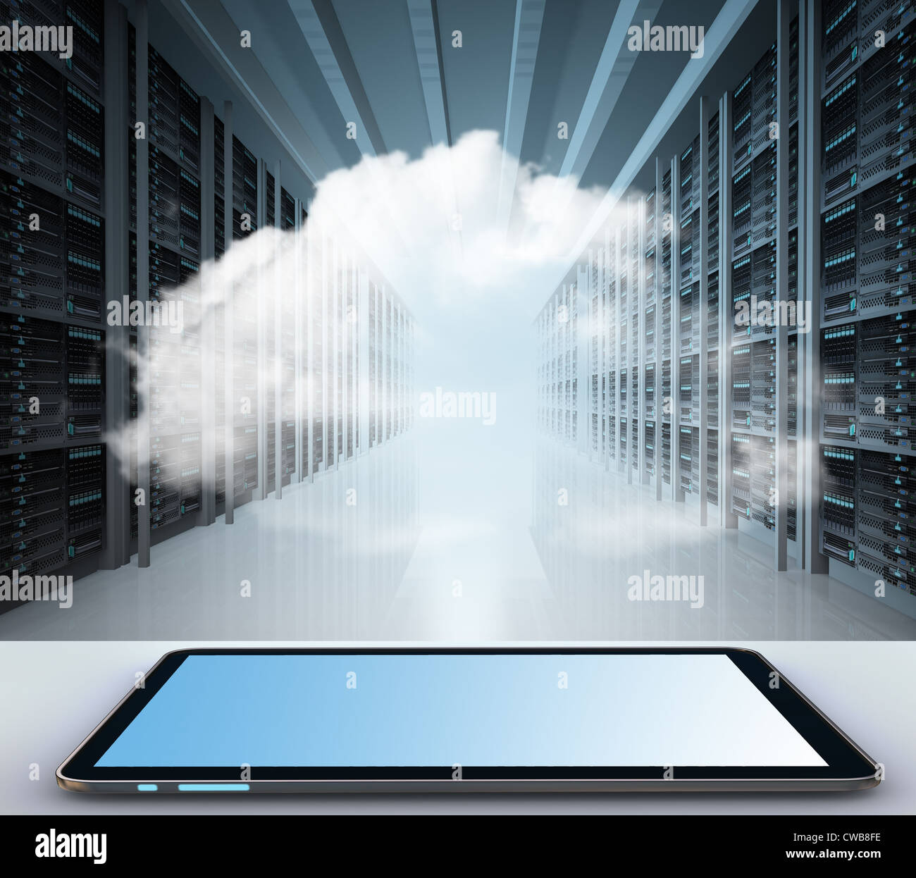 Cloud computing concept with copy space Stock Photo - Alamy