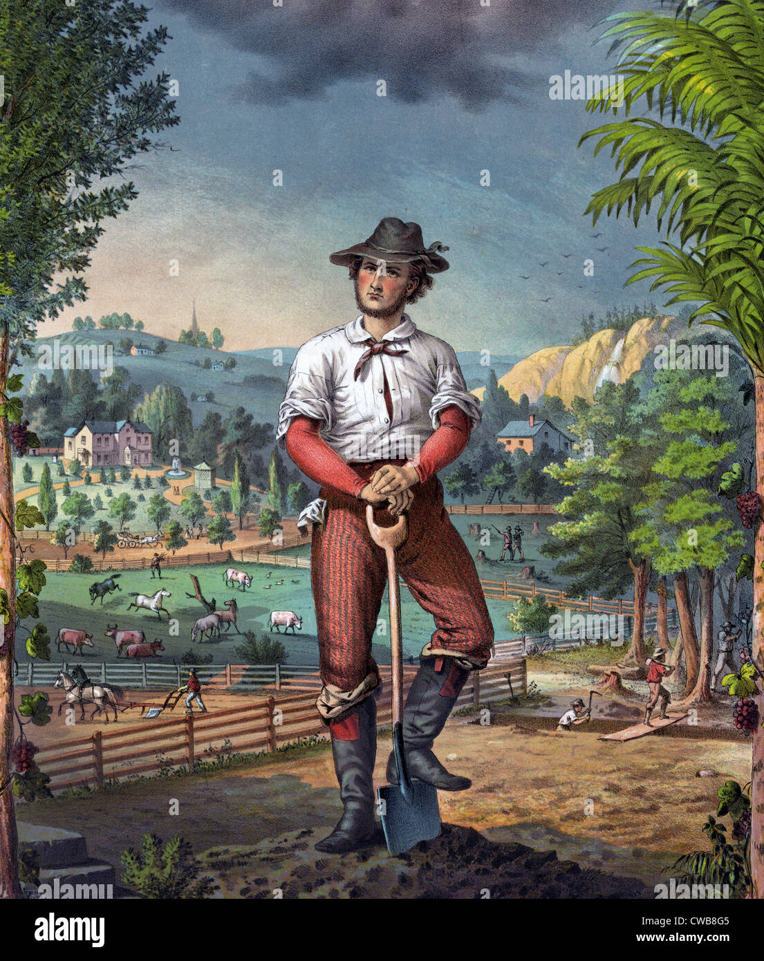 Portrait of a Granger. Ad promoting the National Grange of the Patrons ...