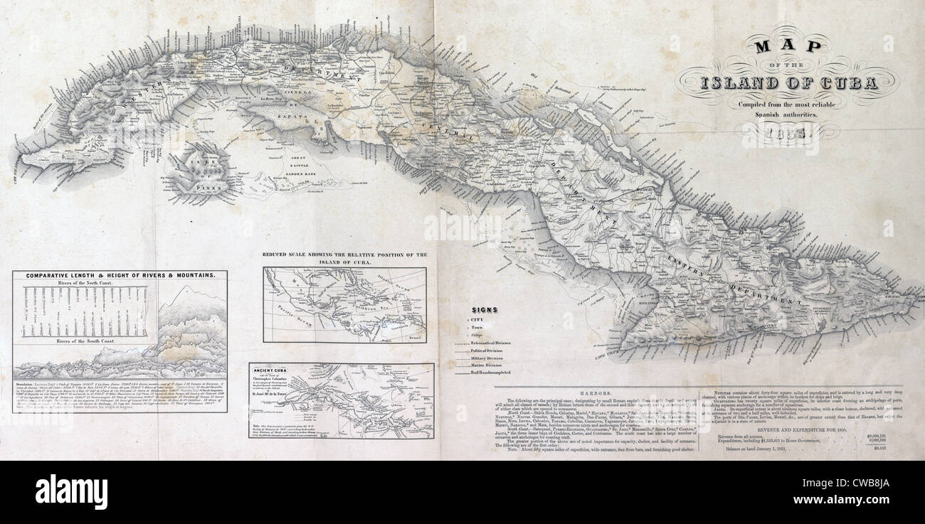 Cuba map hi-res stock photography and images - Alamy