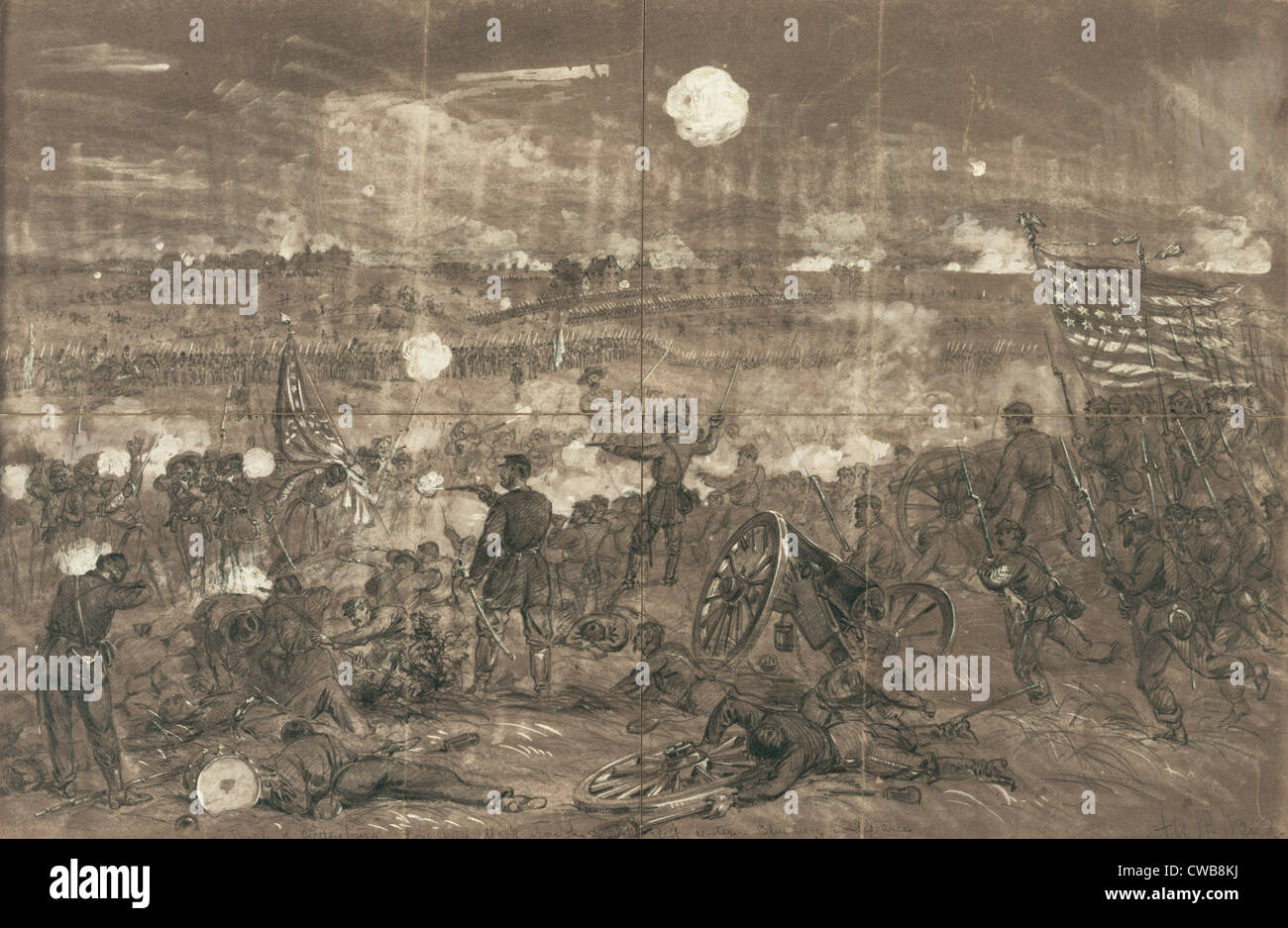 The Civil War. The Battle of Gettysburg. Longstreet's attack upon the ...