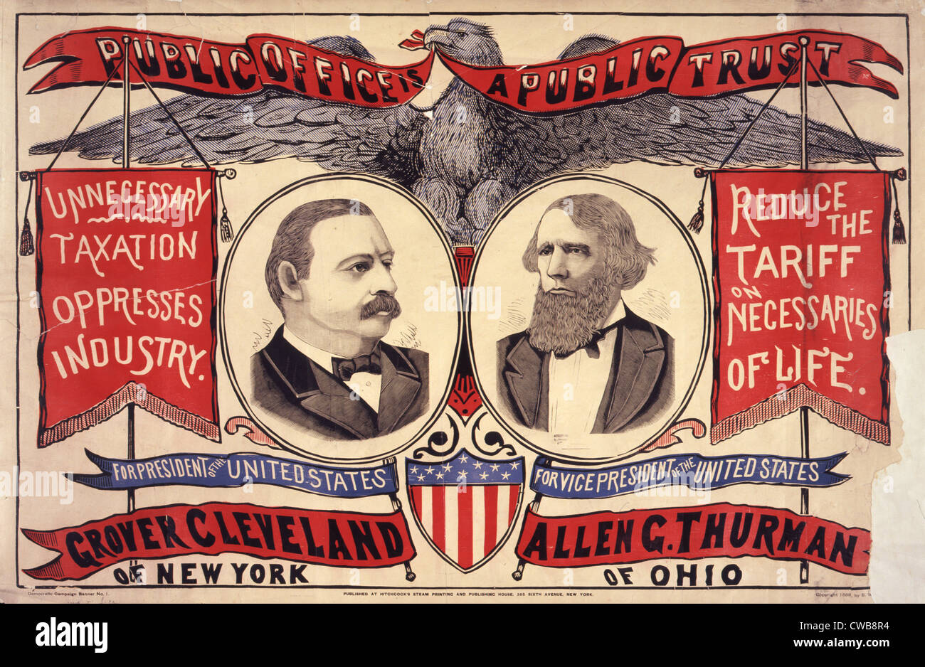 Grover cleveland campaign poster hi-res stock photography and images ...
