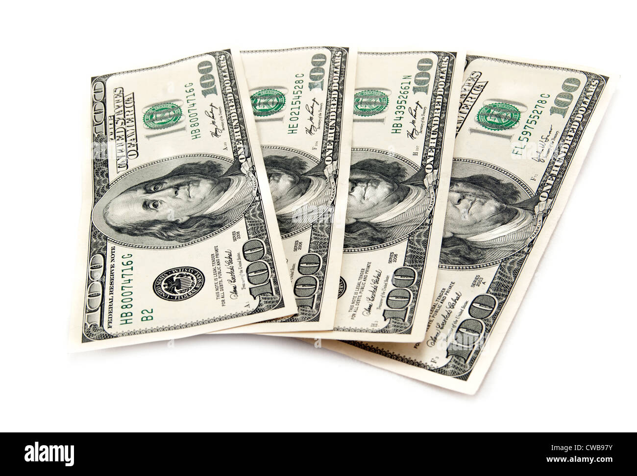 dollars isolated on white Stock Photo - Alamy