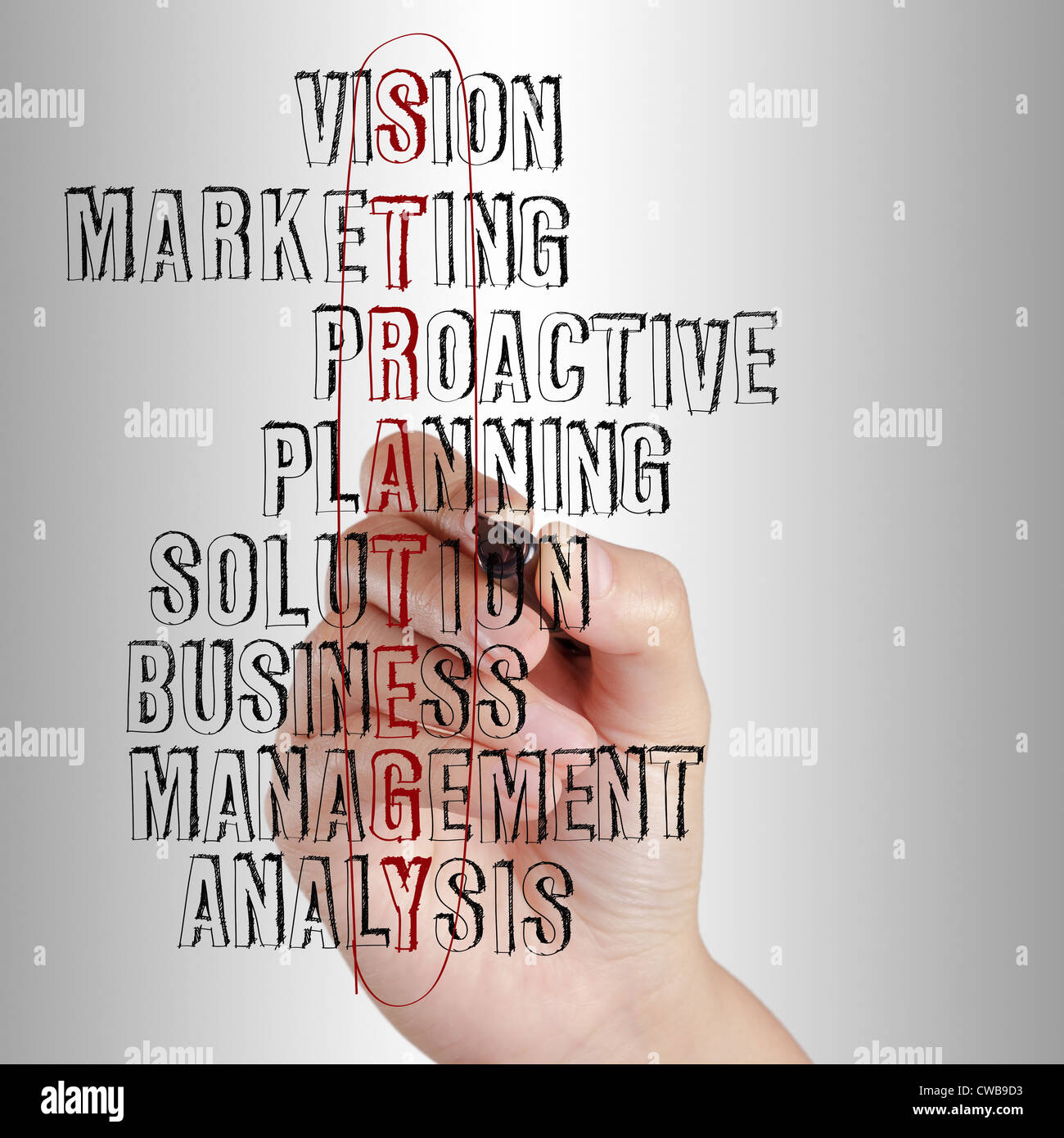 business man writing business strategy concept Stock Photo - Alamy