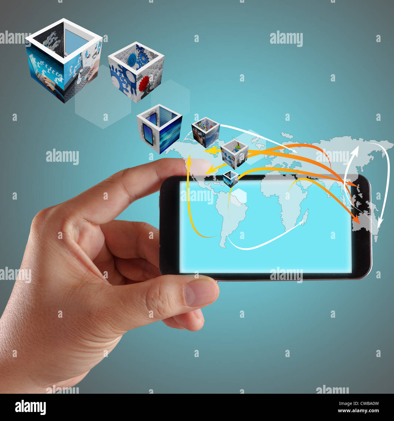 Touch screen mobile phone as concept Stock Photo - Alamy