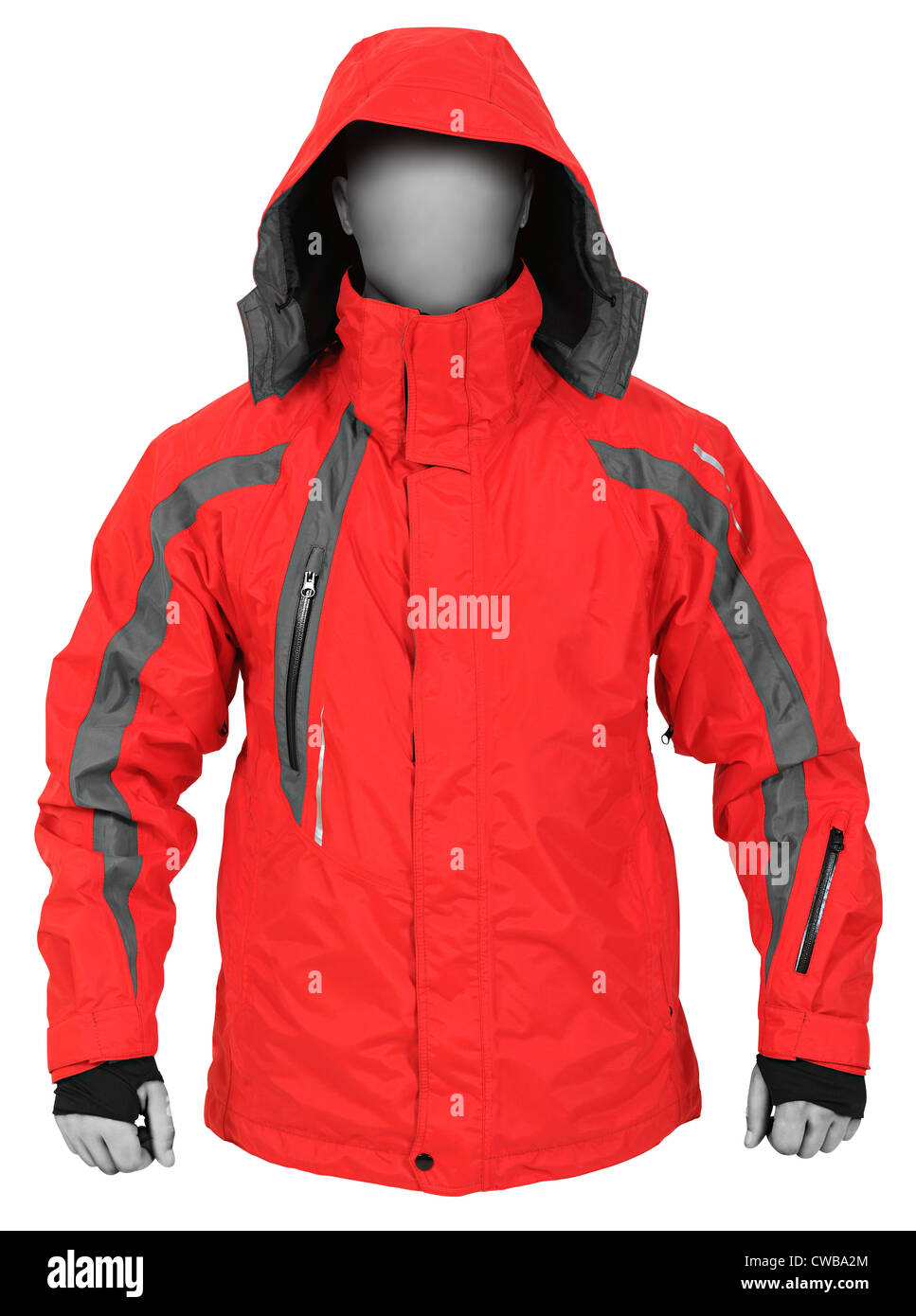 Red sport jacket isolated on white background Stock Photo - Alamy