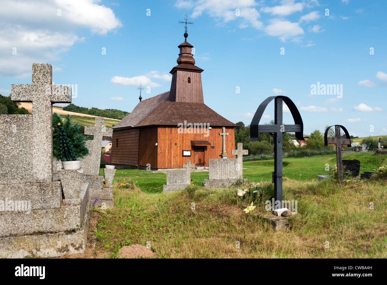 The Greek Catholic wooden church of St Lucas the Evangelist in Krive ...