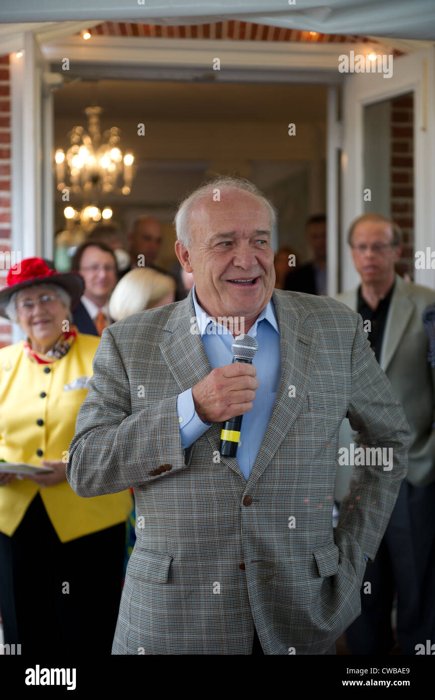 "Secretariat" Author William Nack speaking at Derby Day party Stock ...