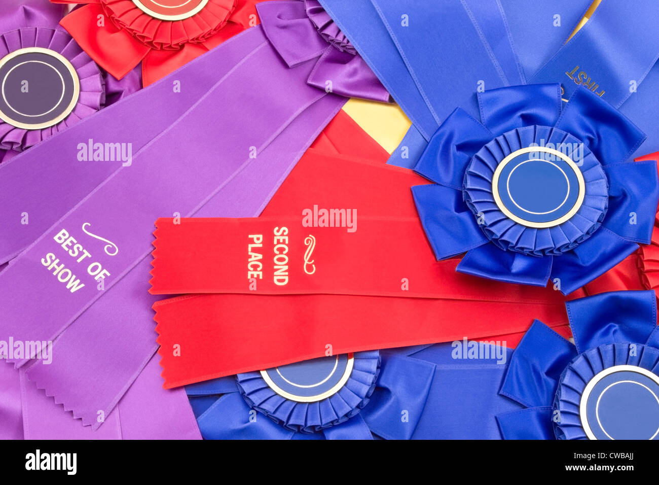 Background of colorful award ribbons Stock Photo - Alamy
