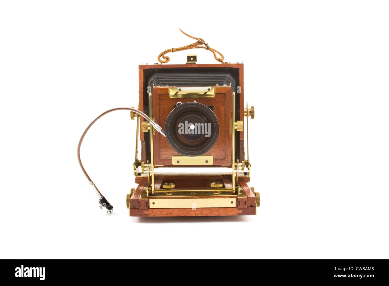 Large format field camera isolated on white background Stock Photo - Alamy