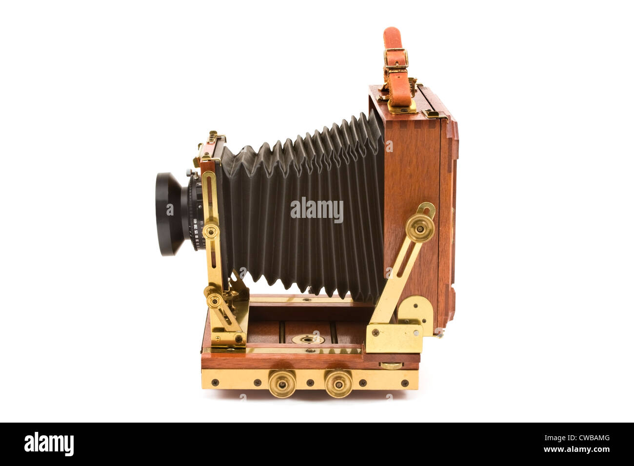 Large format field camera isolated on white background Stock Photo - Alamy