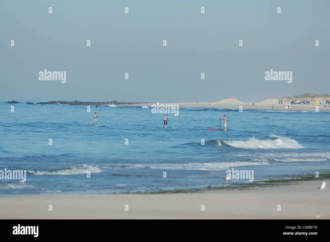 3 guys on the standing boards Stock Photo - Alamy