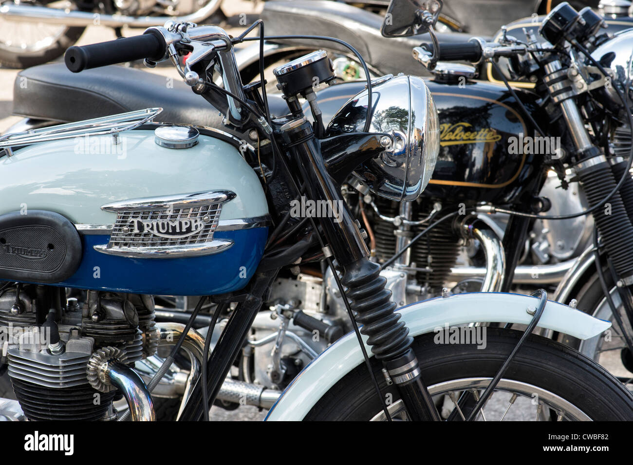 Triumph motorcycle. Classic british motorcycle Stock Photo - Alamy