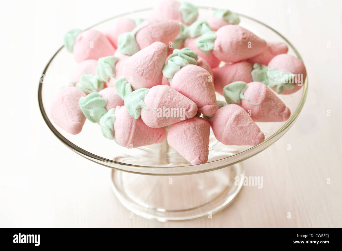 Close-up of delicious strawberry shape marshmallow candy Stock Photo ...