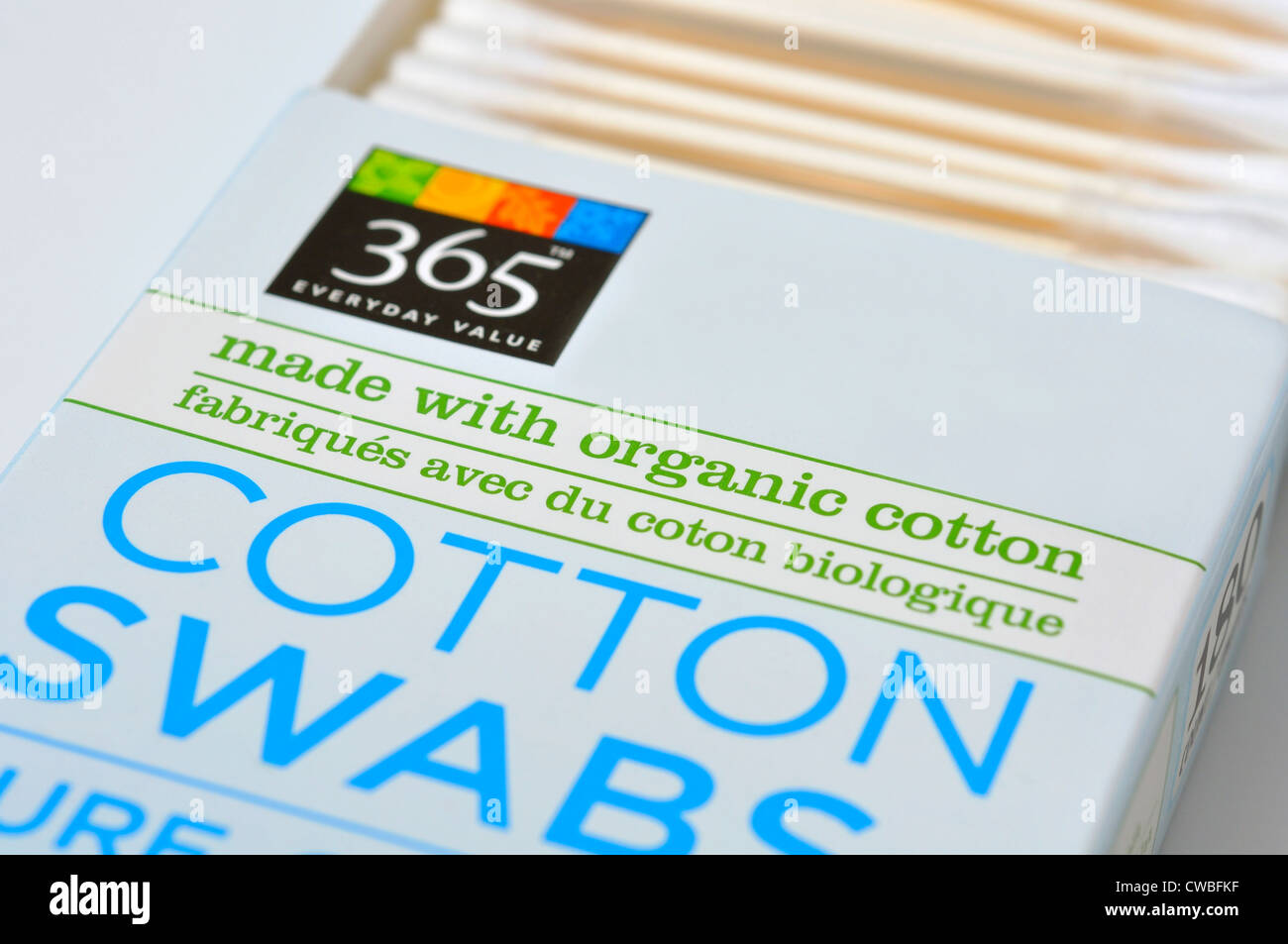 Package of organic cotton swabs Stock Photo - Alamy