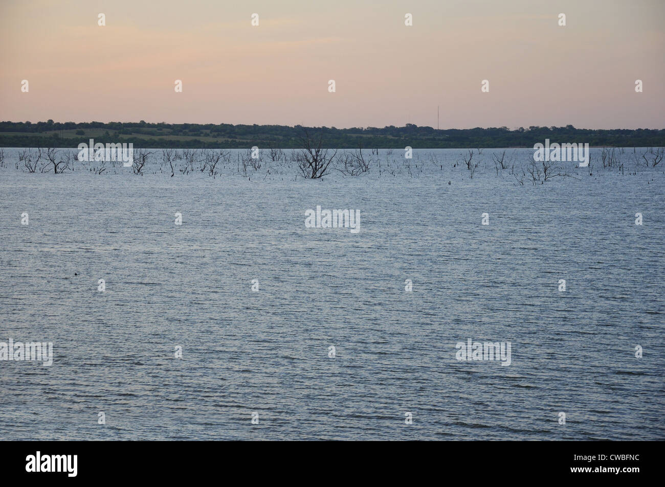 Lavon Lake and reservoir at dawn, Texas, USA Stock Photo - Alamy