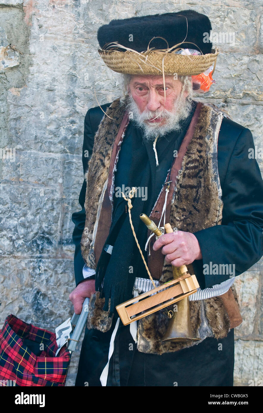 Ultra Orthodox man during Purim in Mea Shearim Jerusalem Stock Photo ...