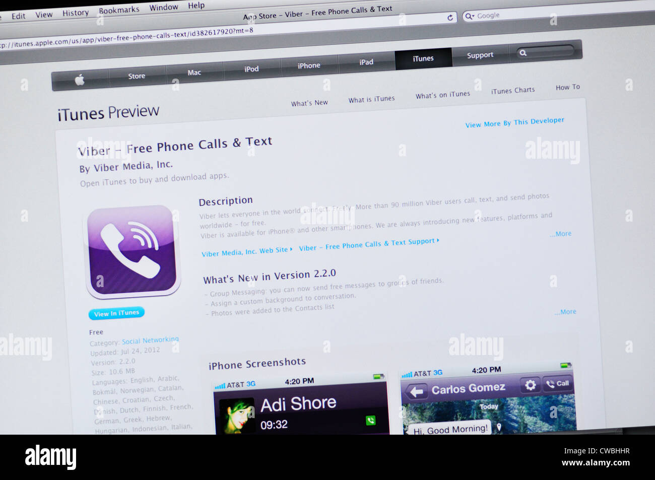 Viber messaging app hi-res stock photography and images - Alamy