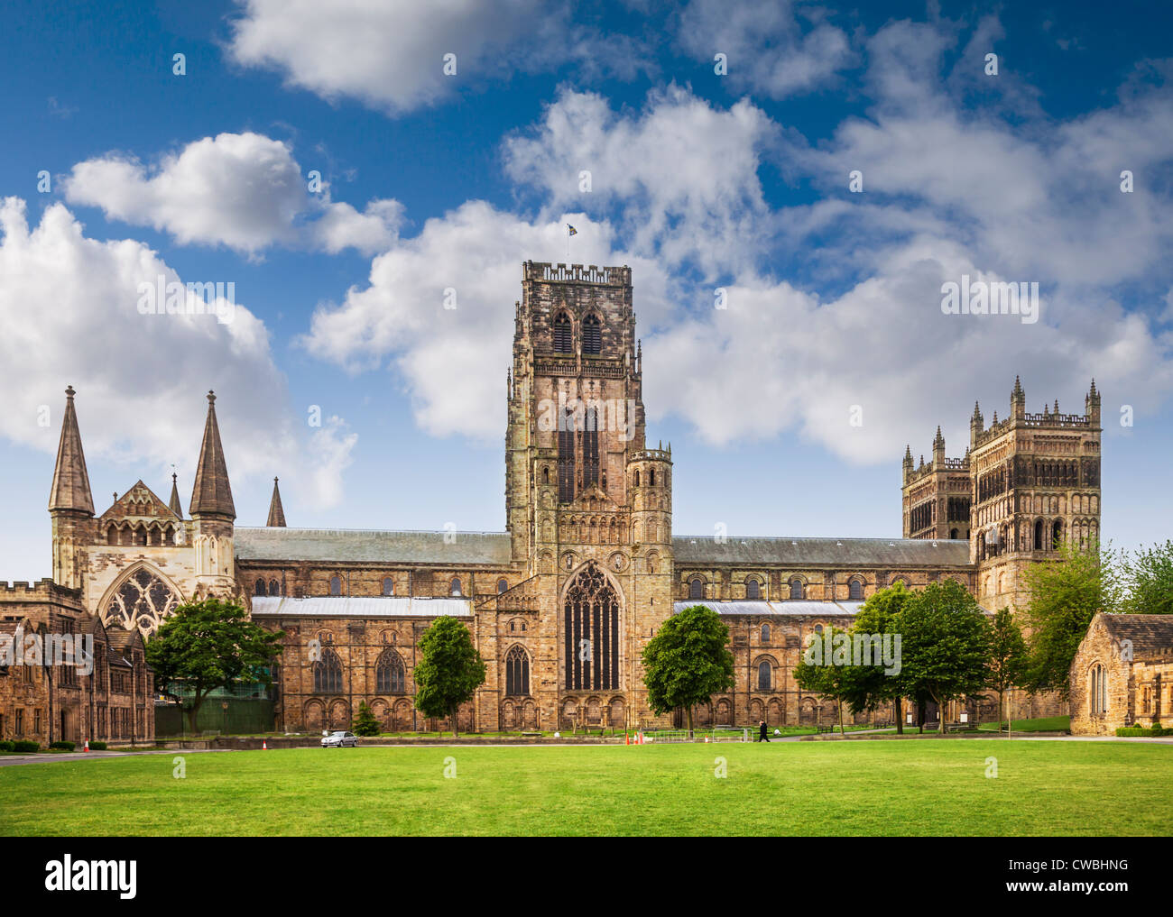 Durham Cathedral and Palace Green, Durham City, England Stock Photo - Alamy