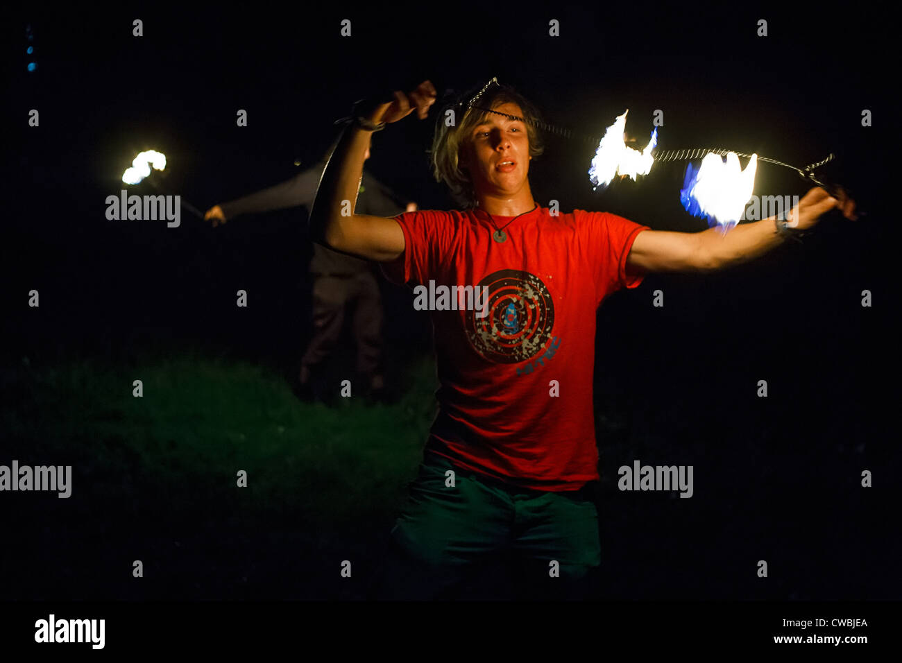 Fireshow artists showing their skills monthly periodical Tribo Fuego ...