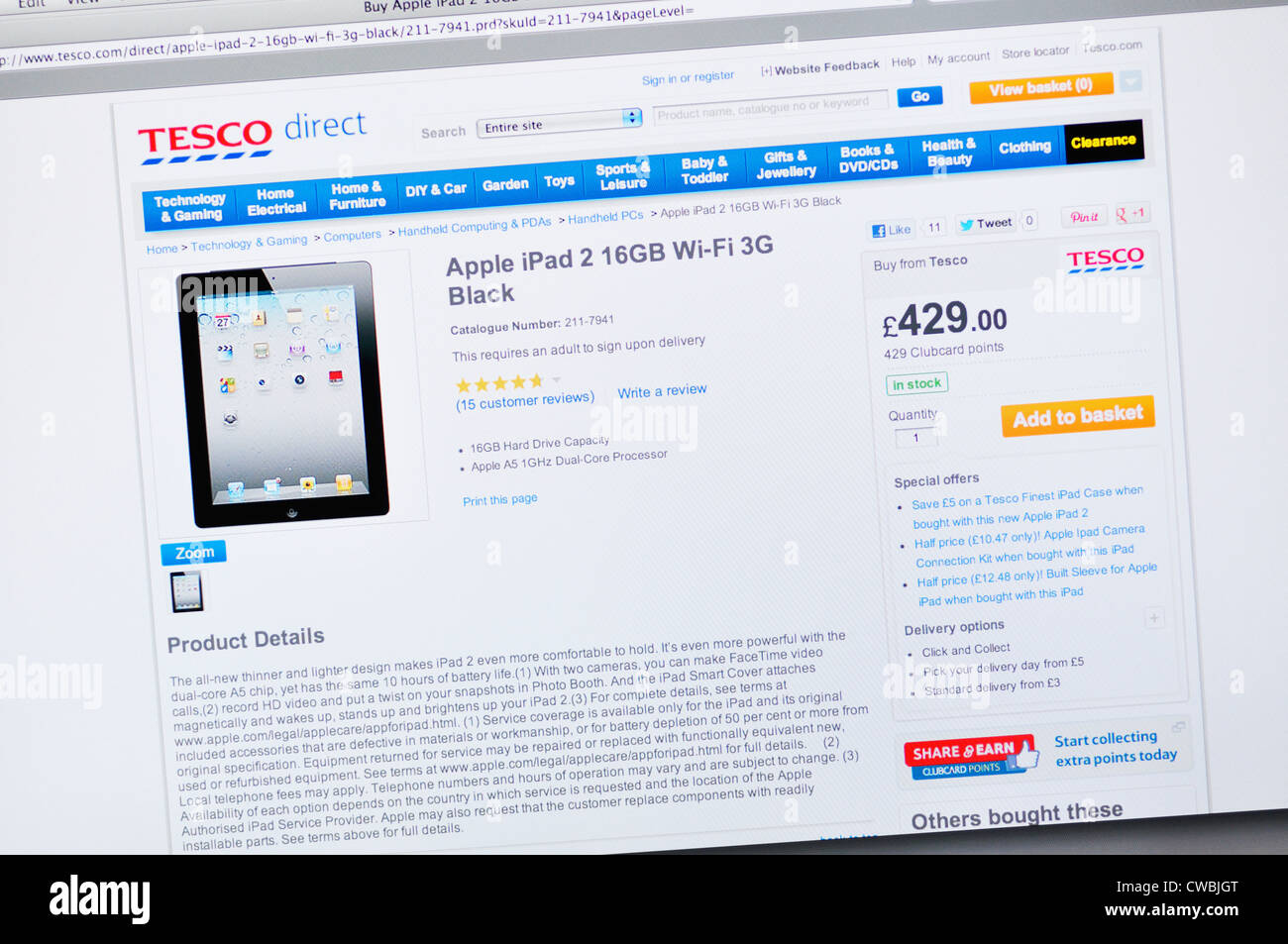 Tesco Supermarket website Stock Photo - Alamy