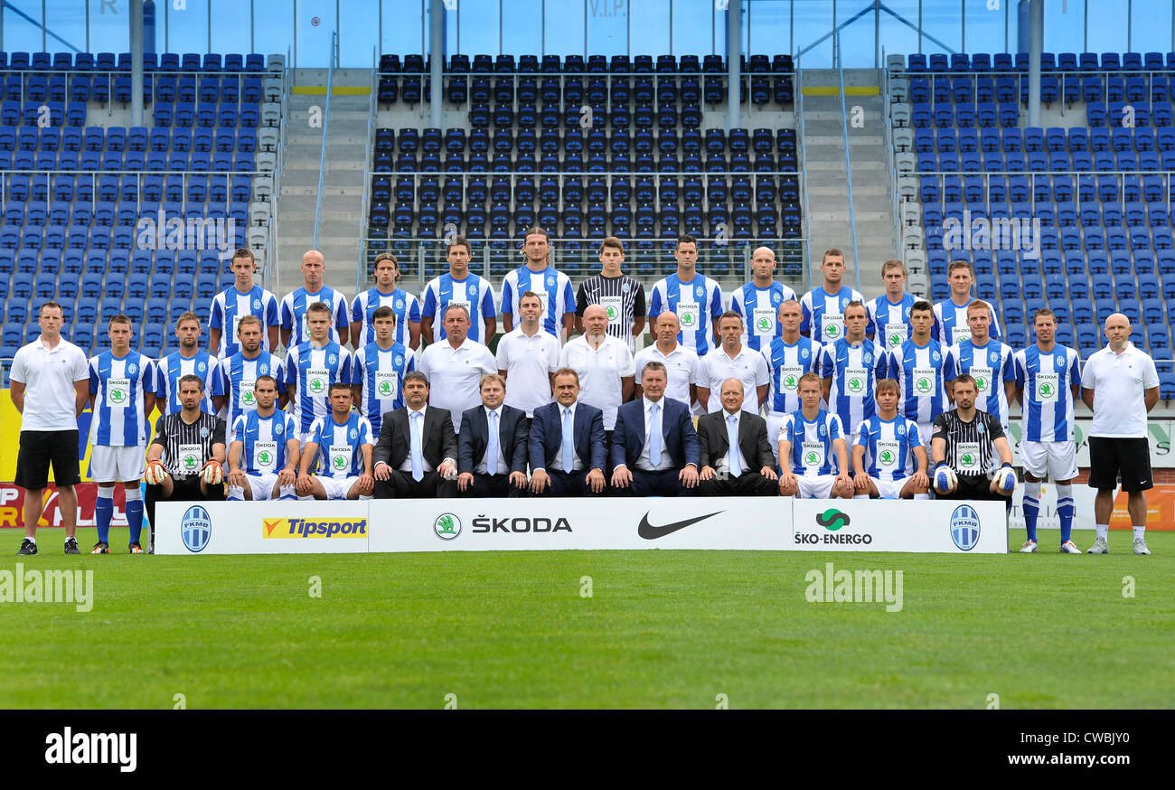 The team of Czech soccer club FK Mlada Boleslav poses July 14 2012 team ...