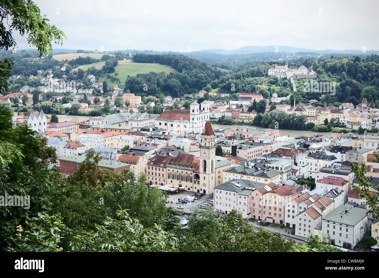 Passau Old Town Hall Rathausplatz DreiflÃ¼ssestadt "City of Three ...