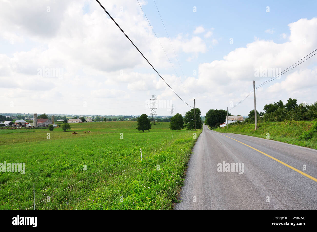Rural road, Amish Country, Pennsylvania, USA Stock Photo - Alamy