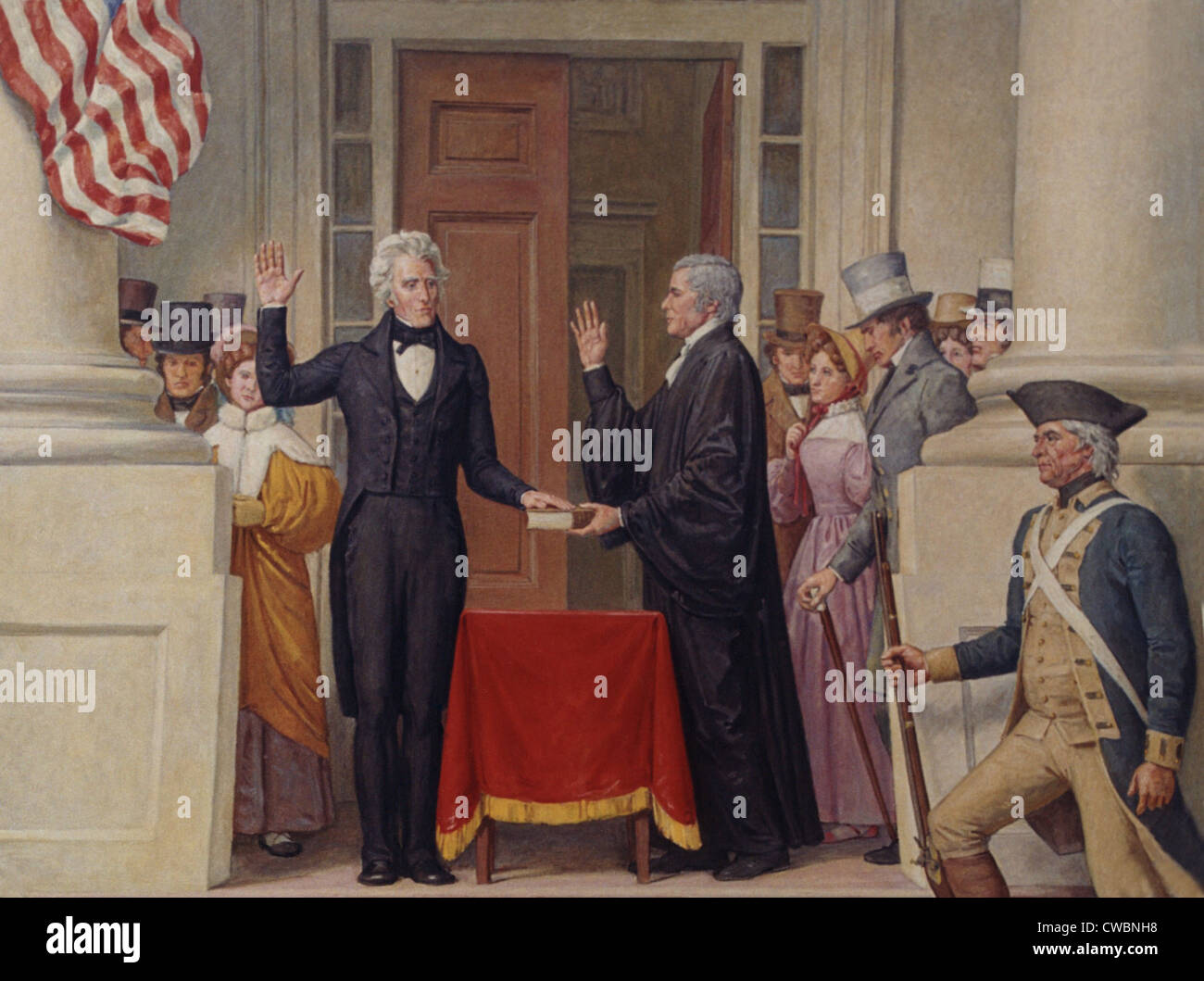 Chief Justice John Marshall (1755-1835) administering the oath of ...