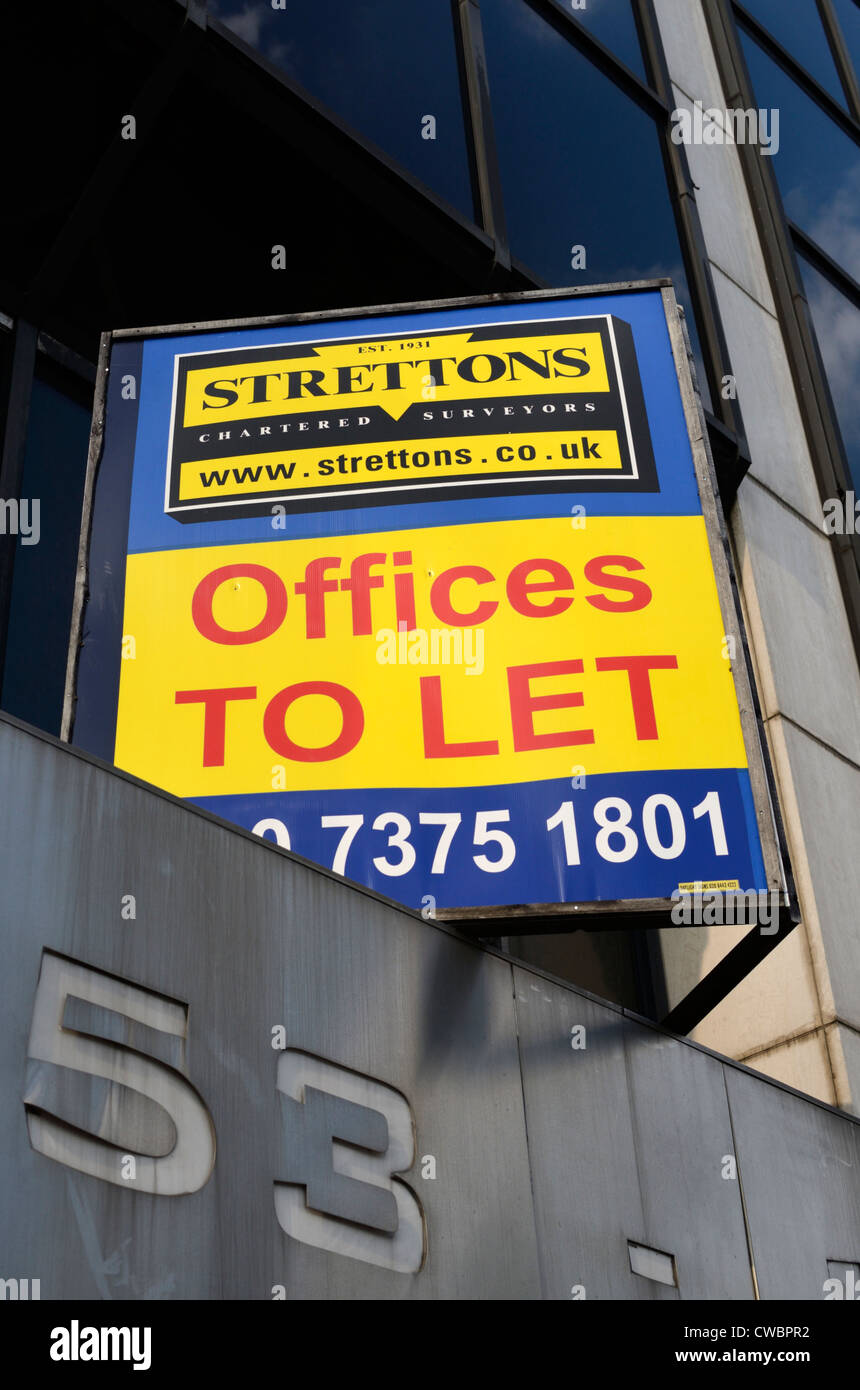 To let board london hi-res stock photography and images - Alamy