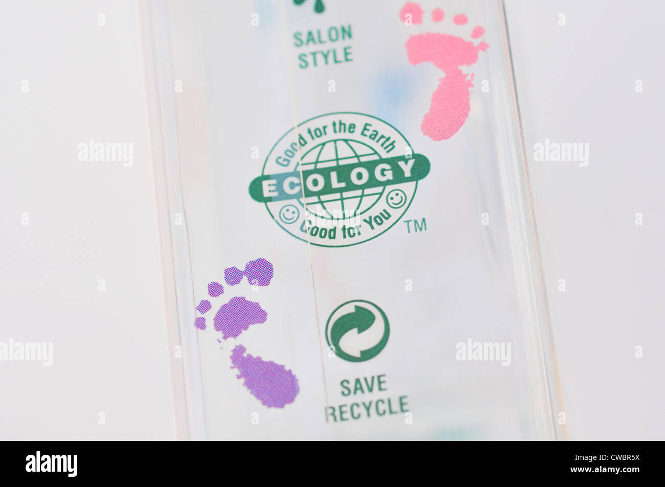 Recycling sign on food package Stock Photo - Alamy