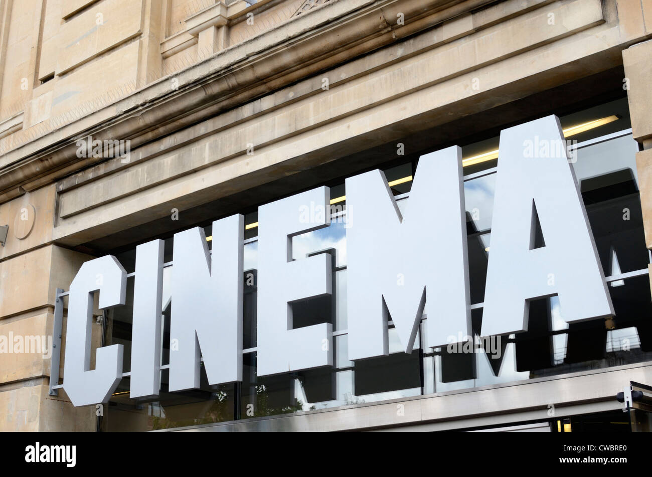 Large ' Cinema ' sign outside a London cinema Stock Photo - Alamy